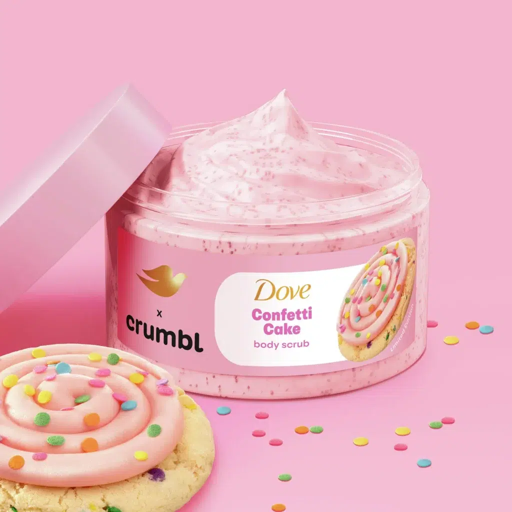 Exfoliante Dove x Crumbl Confetti | Maskara Makeup